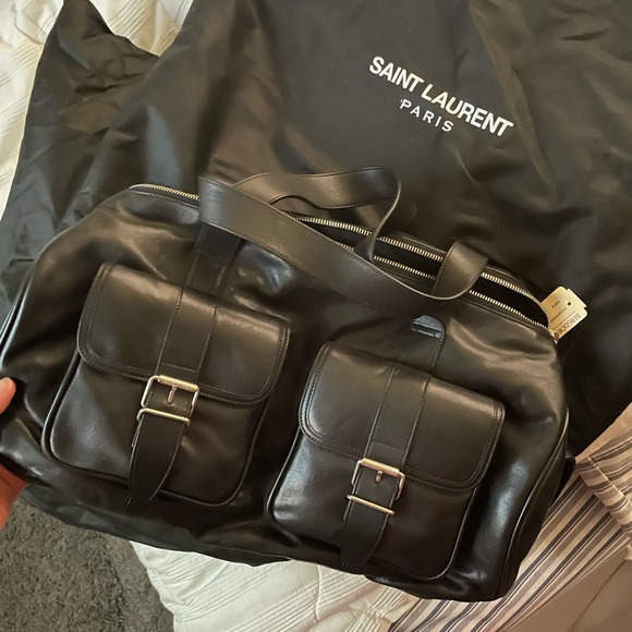 Yves Saint Laurent | Bags | Ysl Black Duffel Bag New With Tags Never ...